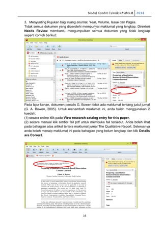 Modul teknik kasim_mendeley2 | PDF