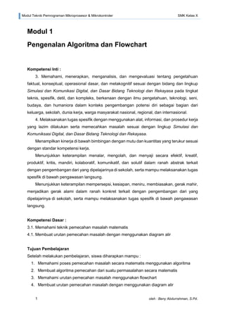 Modul teknik pemrograman mikrokontroler dan mikroprosesor | PDF
