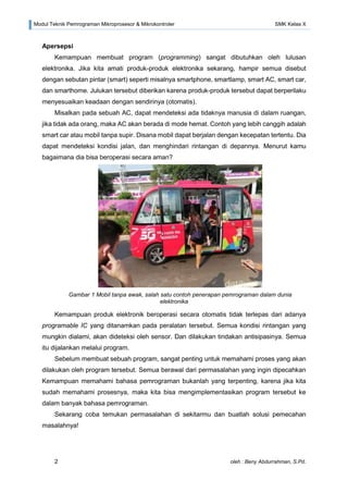 Modul teknik pemrograman mikrokontroler dan mikroprosesor | PDF
