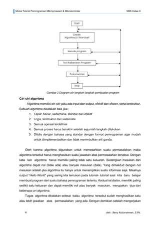 Modul teknik pemrograman mikrokontroler dan mikroprosesor | PDF