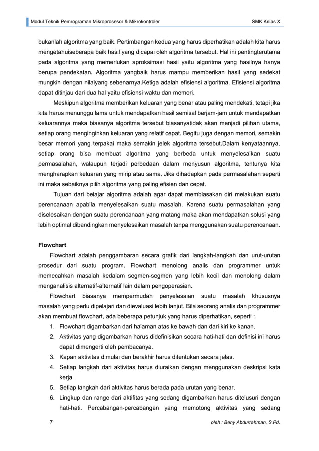 Modul teknik pemrograman mikrokontroler dan mikroprosesor | PDF