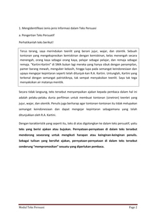 Modul teks persuasi | PDF