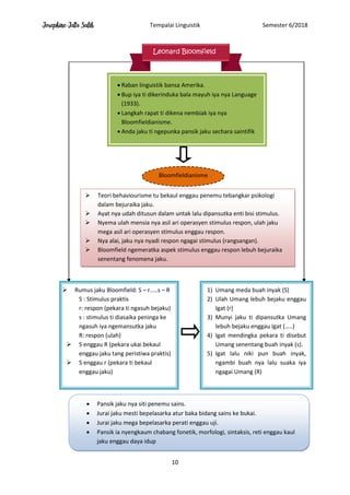 Modul Tempalai Linguistik | PDF