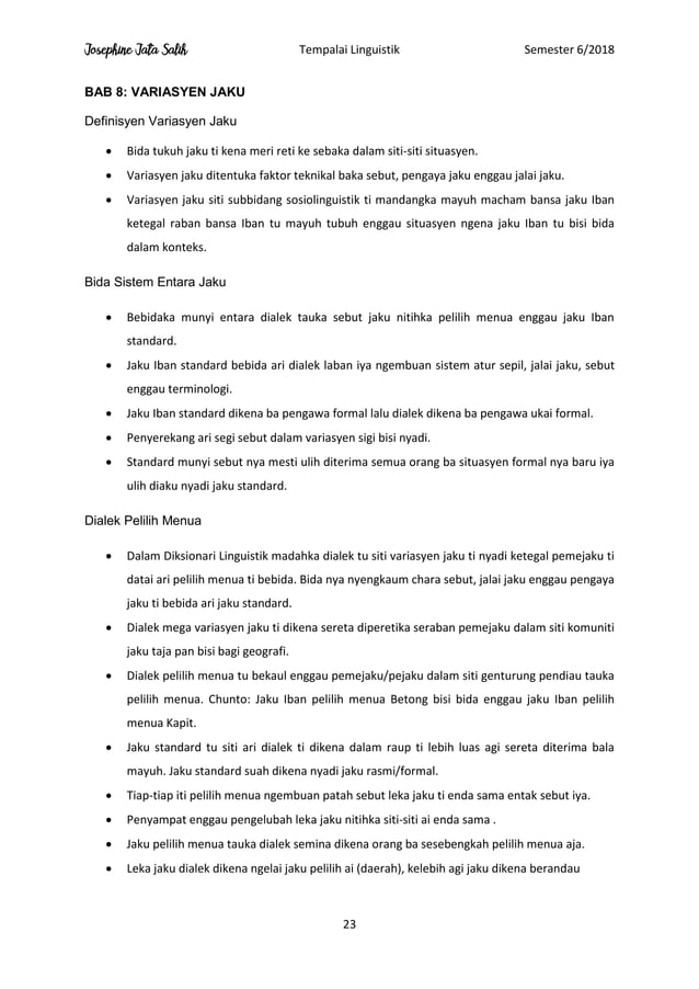 Modul Tempalai Linguistik | PDF