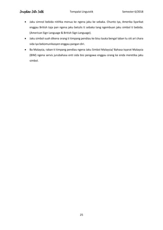 Modul Tempalai Linguistik | PDF