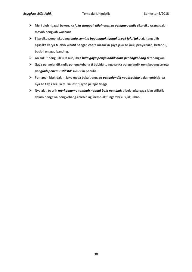 Modul Tempalai Linguistik | PDF