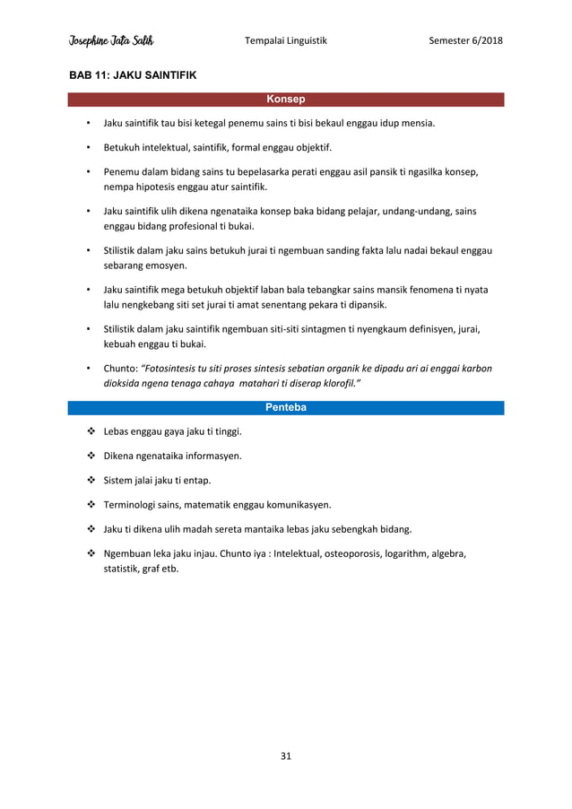 Modul Tempalai Linguistik | PDF