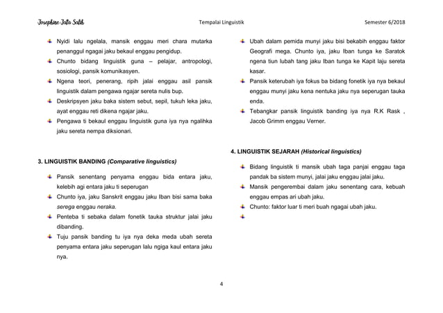 Modul Tempalai Linguistik | PDF