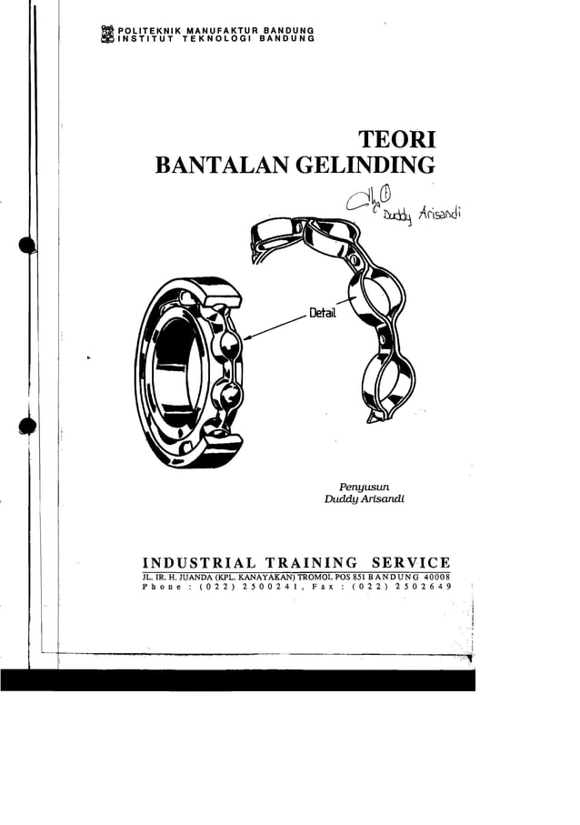 Modul Teori Bantalan Gelinding (Theory of Antifriction Bearing ...