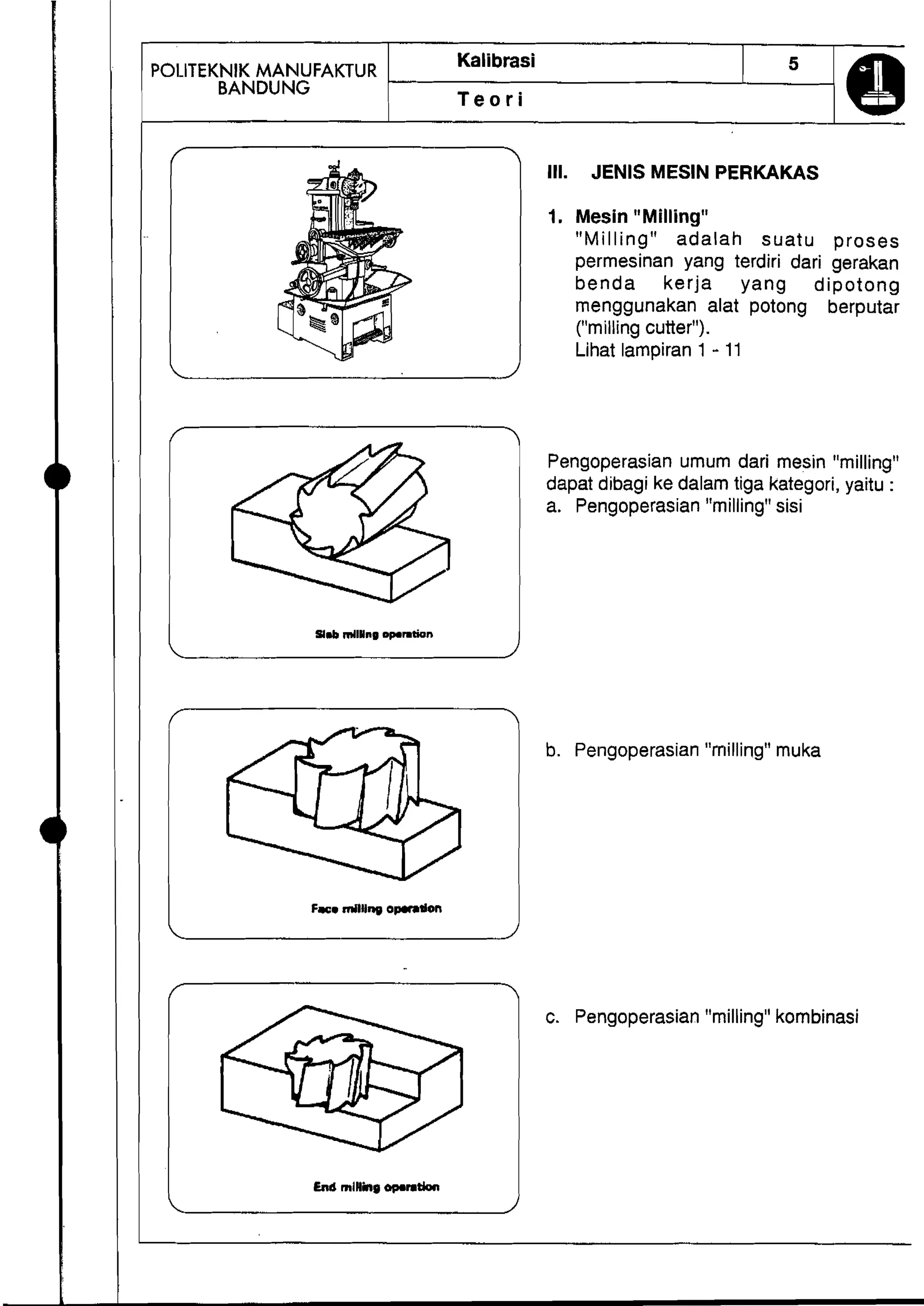 Modul Teori Kalibrasi (Pengujian Geometrik & Kualitas) Mesin Perkakas ...