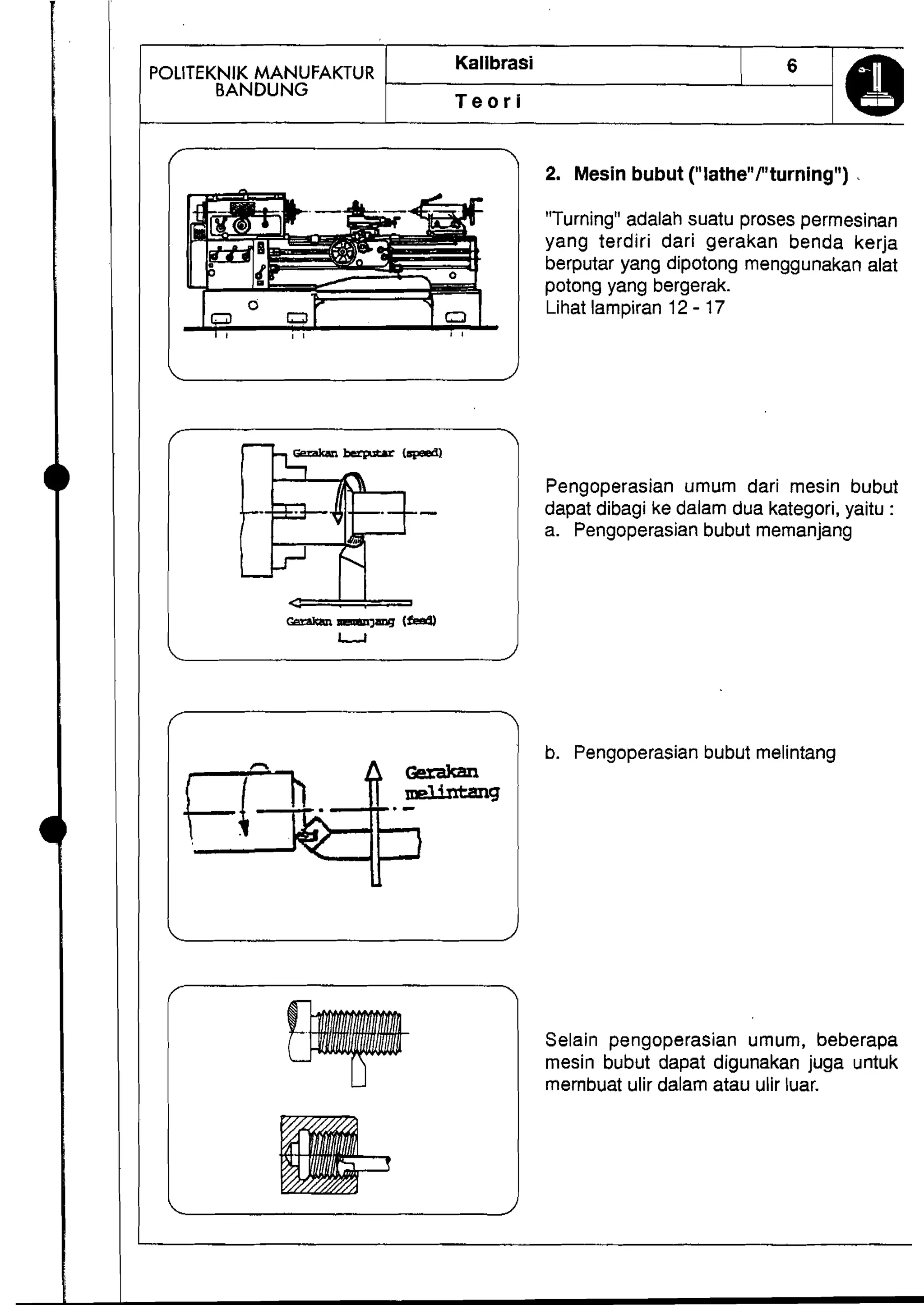 Modul Teori Kalibrasi (Pengujian Geometrik & Kualitas) Mesin Perkakas ...