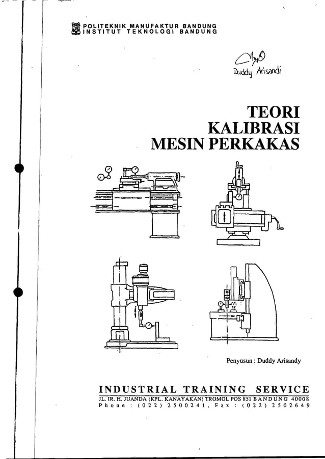 Modul Teori Kalibrasi (Pengujian Geometrik & Kualitas) Mesin Perkakas ...