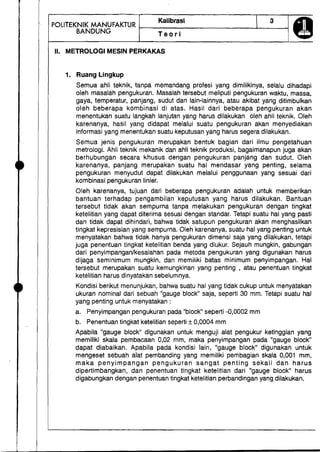 Modul Teori Kalibrasi (Pengujian Geometrik & Kualitas) Mesin Perkakas ...