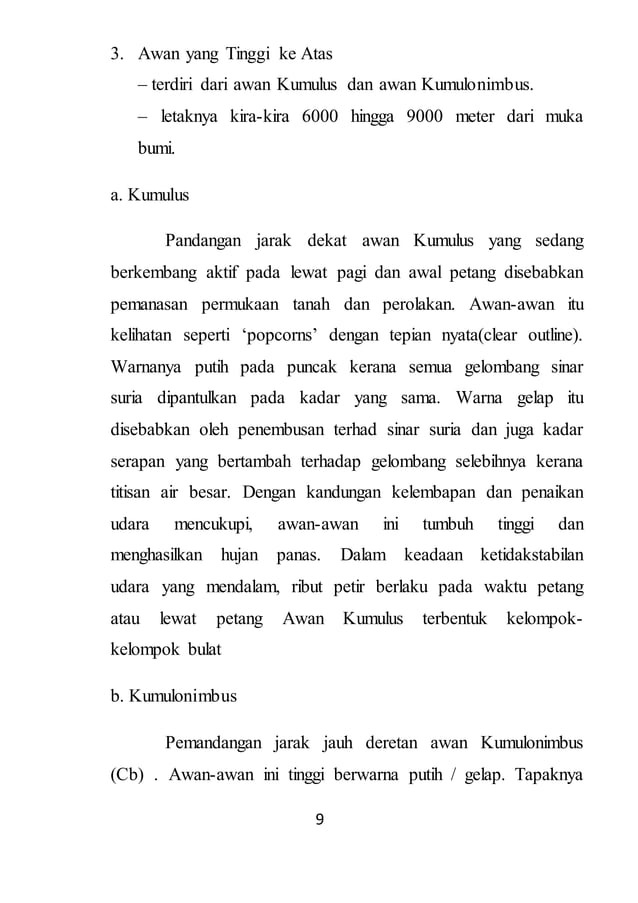 Modul terbentuknya awan | PDF