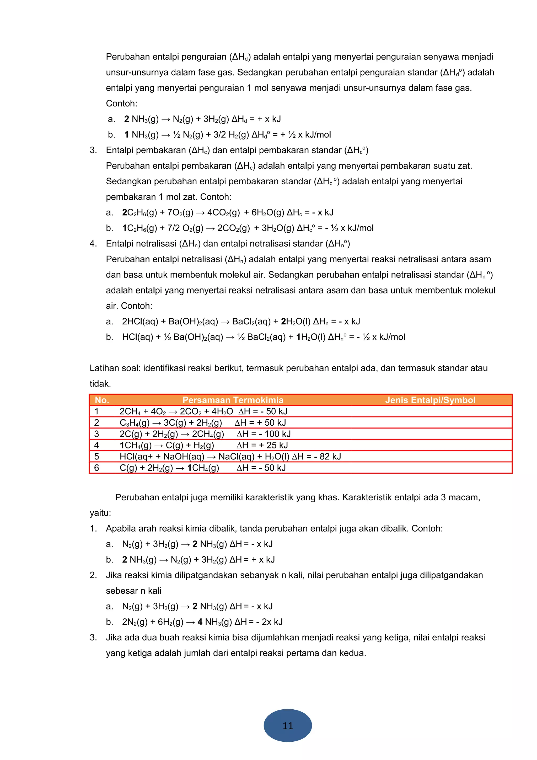 Modul termo kimia XI IPA | DOC