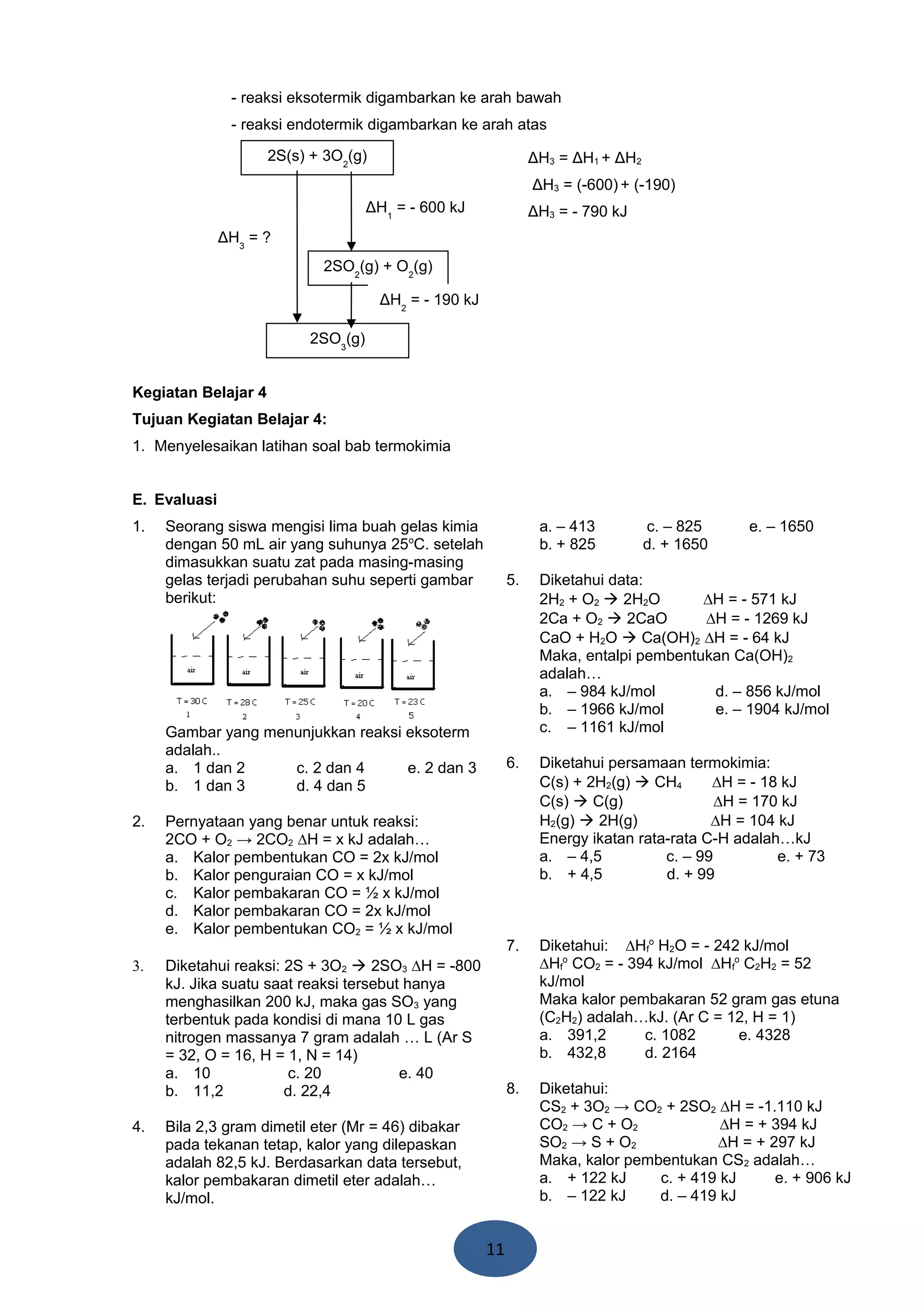 Modul termo kimia XI IPA | DOC