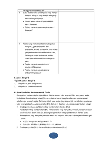 Modul termo kimia XI IPA | DOC