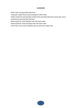 Modul termo kimia XI IPA | DOC