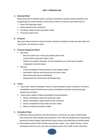 Modul termo kimia XI IPA | DOC