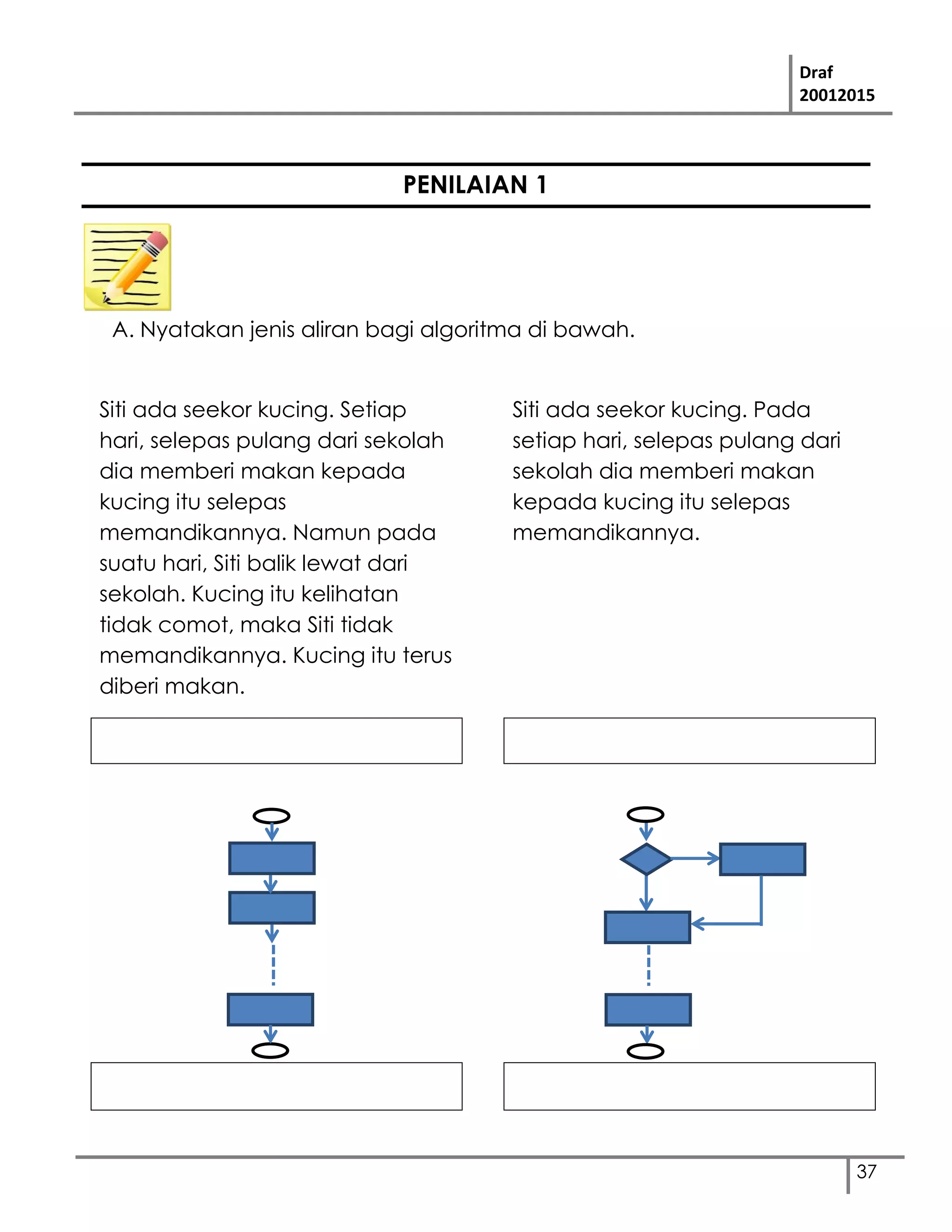 Modul tmk tahun 6 modul 2 - menggunakan algoritma melalui pseudokod dan carta alir (1) | PDF
