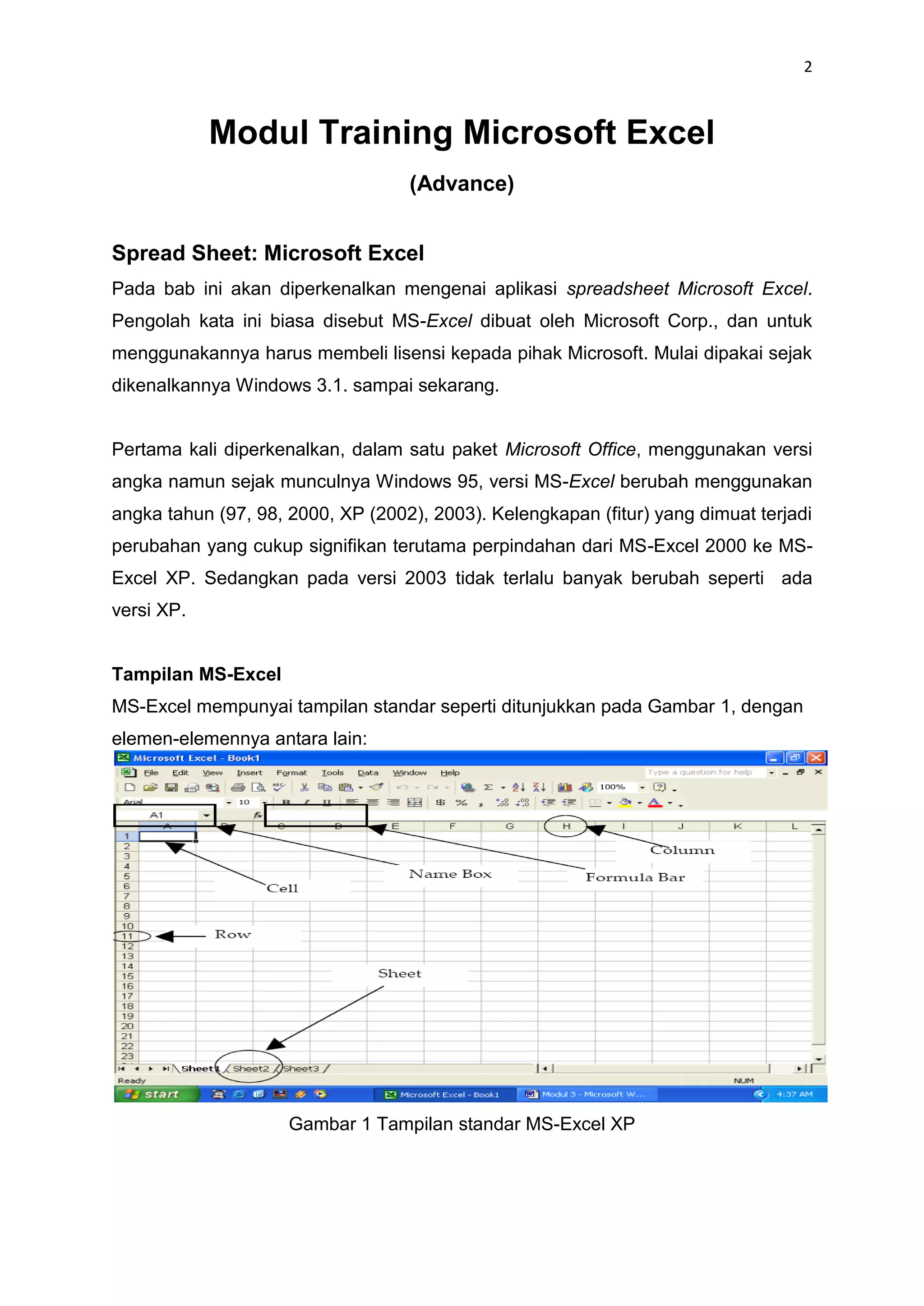 Modul training microsoft excel | PDF