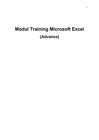 Modul training microsoft excel | PDF