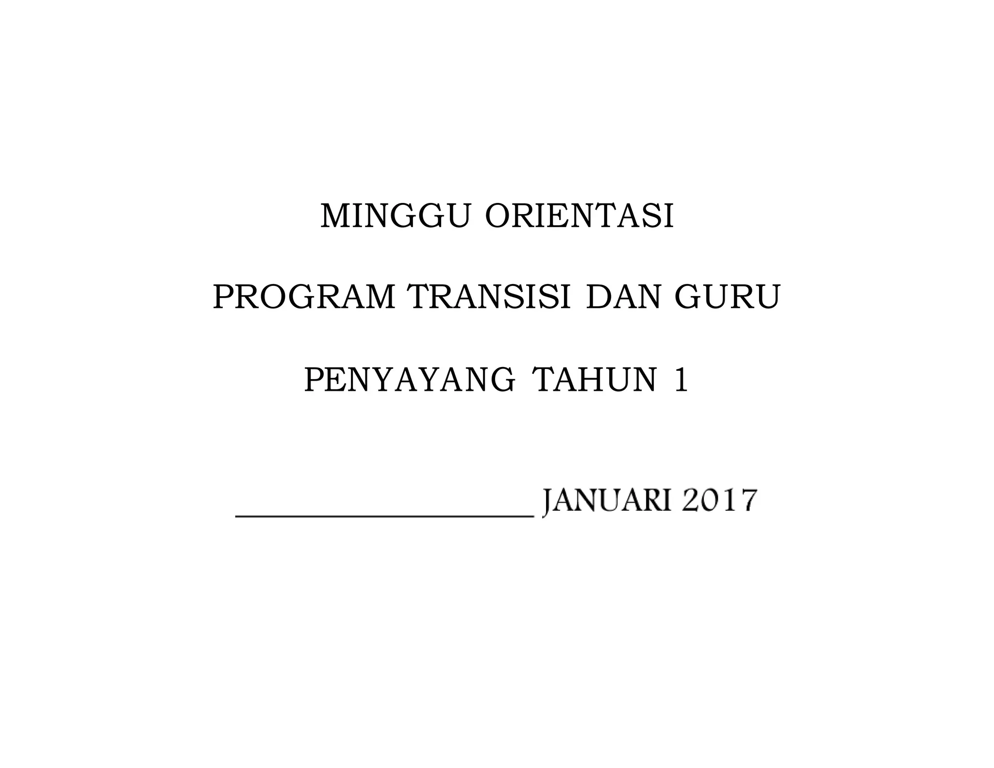 Modul transisi tahun 1 2017 | DOCX