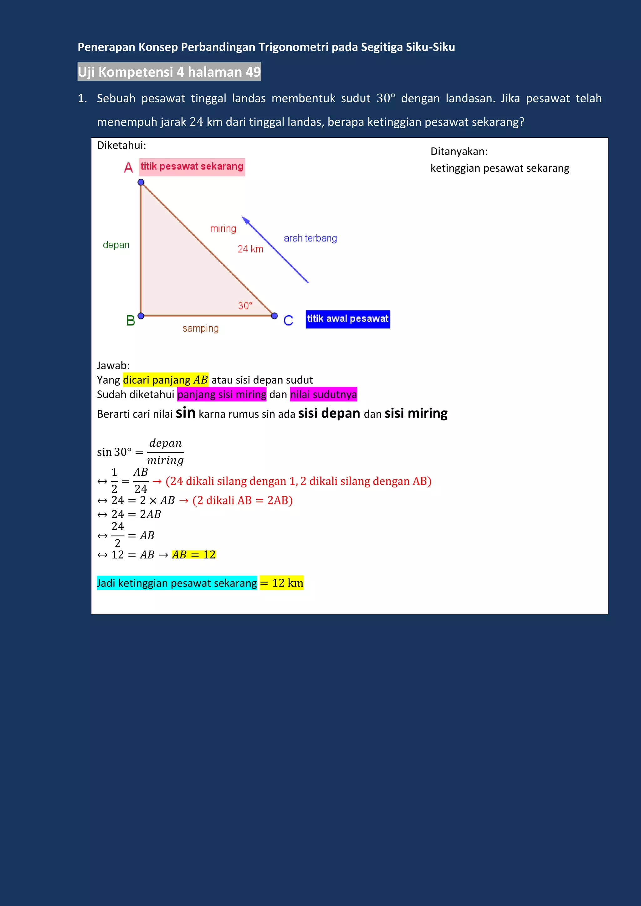 Modul trigonometri kelas x (2019 2020) | PDF
