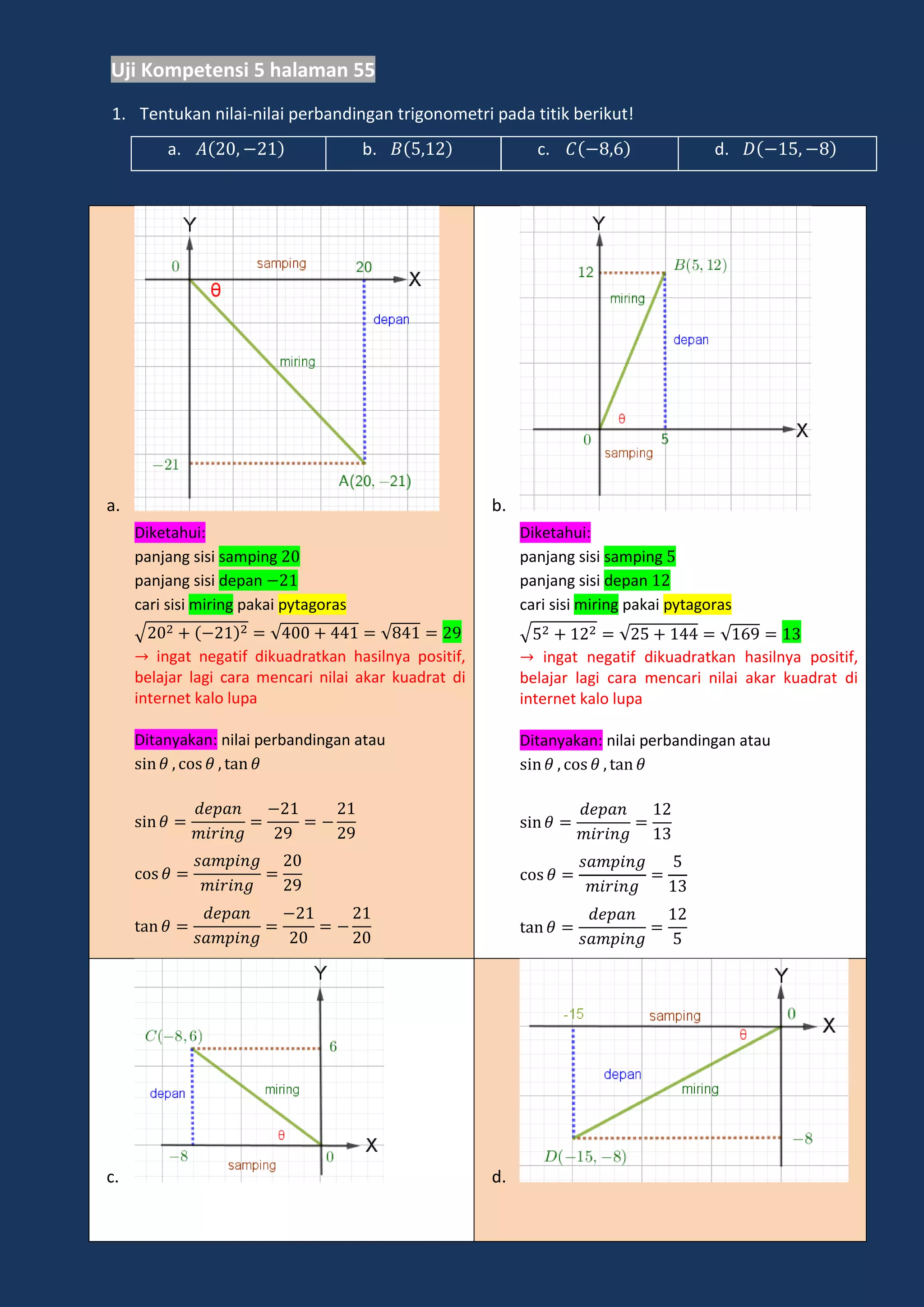 Modul trigonometri kelas x (2019 2020) | PDF