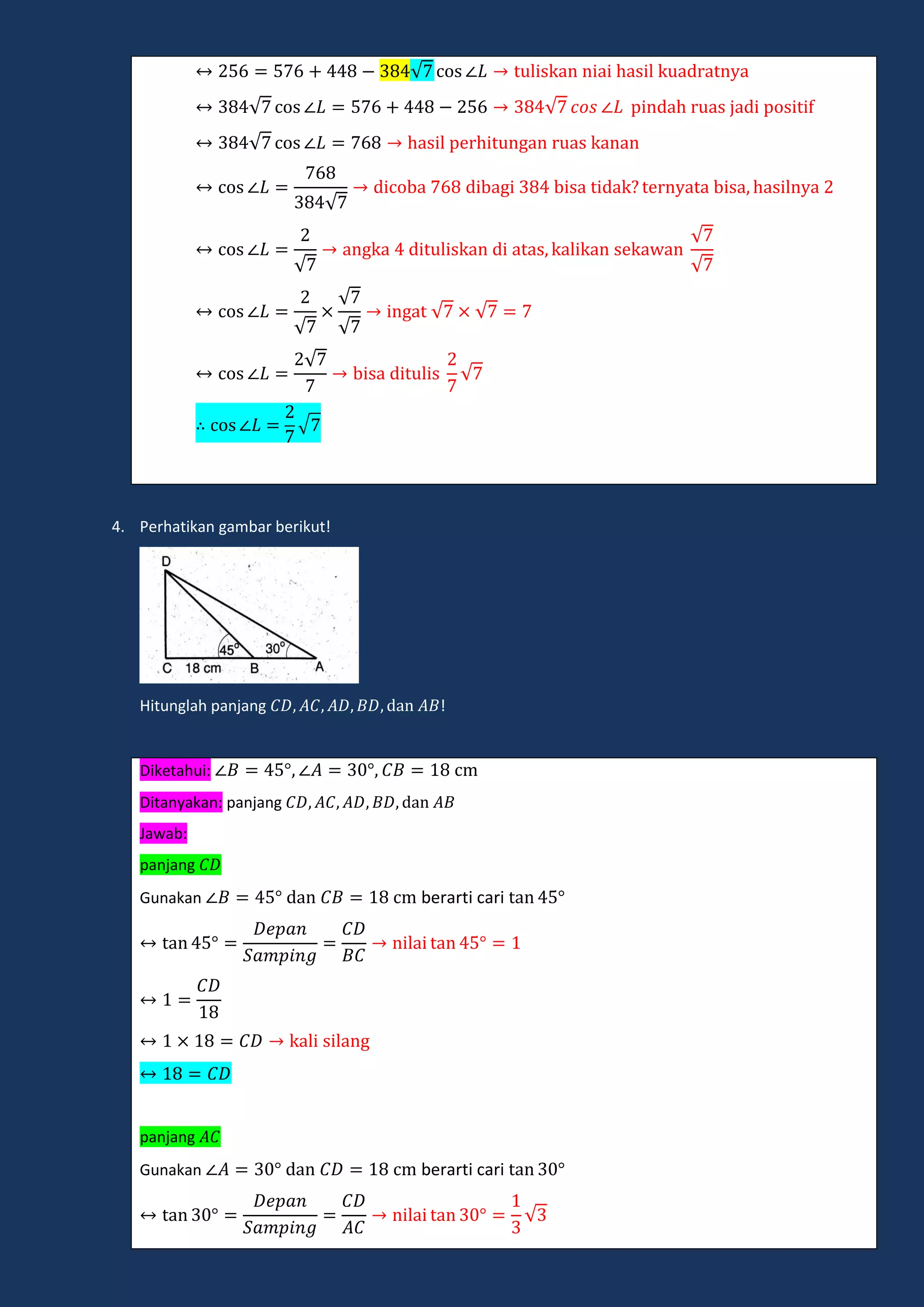 Modul trigonometri kelas x (2019 2020) | PDF