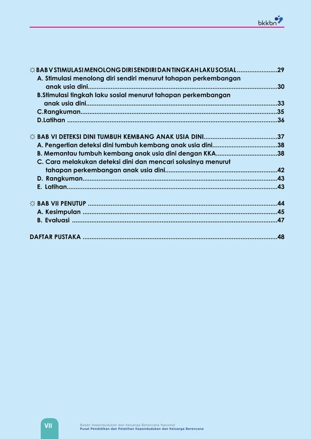 Modul tumbuh kembang anak usia dini bkkbn rev4 | PDF