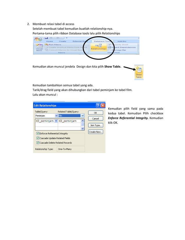 Modul tutorial ms access 2007 (menengah) | PDF