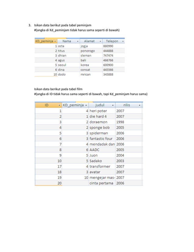 Modul tutorial ms access 2007 (menengah) | PDF
