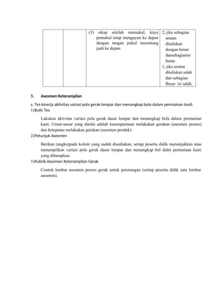 MODUL AJAR Pendidikan Jasmani dan Olahraga FASE A (KELAS 1) SDN | DOC