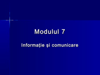 Modulul 7 ecdl | PPT