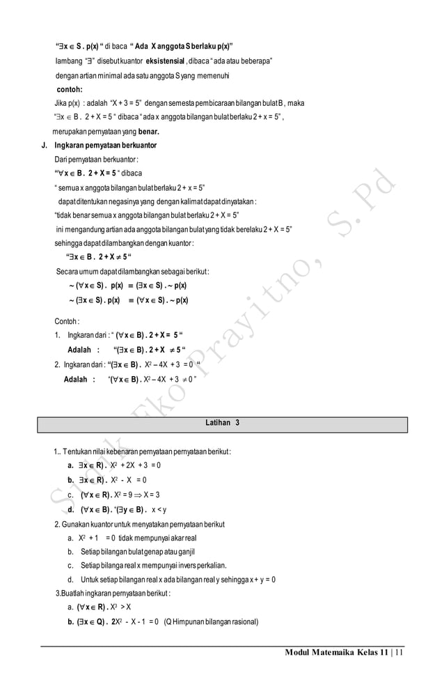 Modul Logika Matematika Lengkap | DOCX