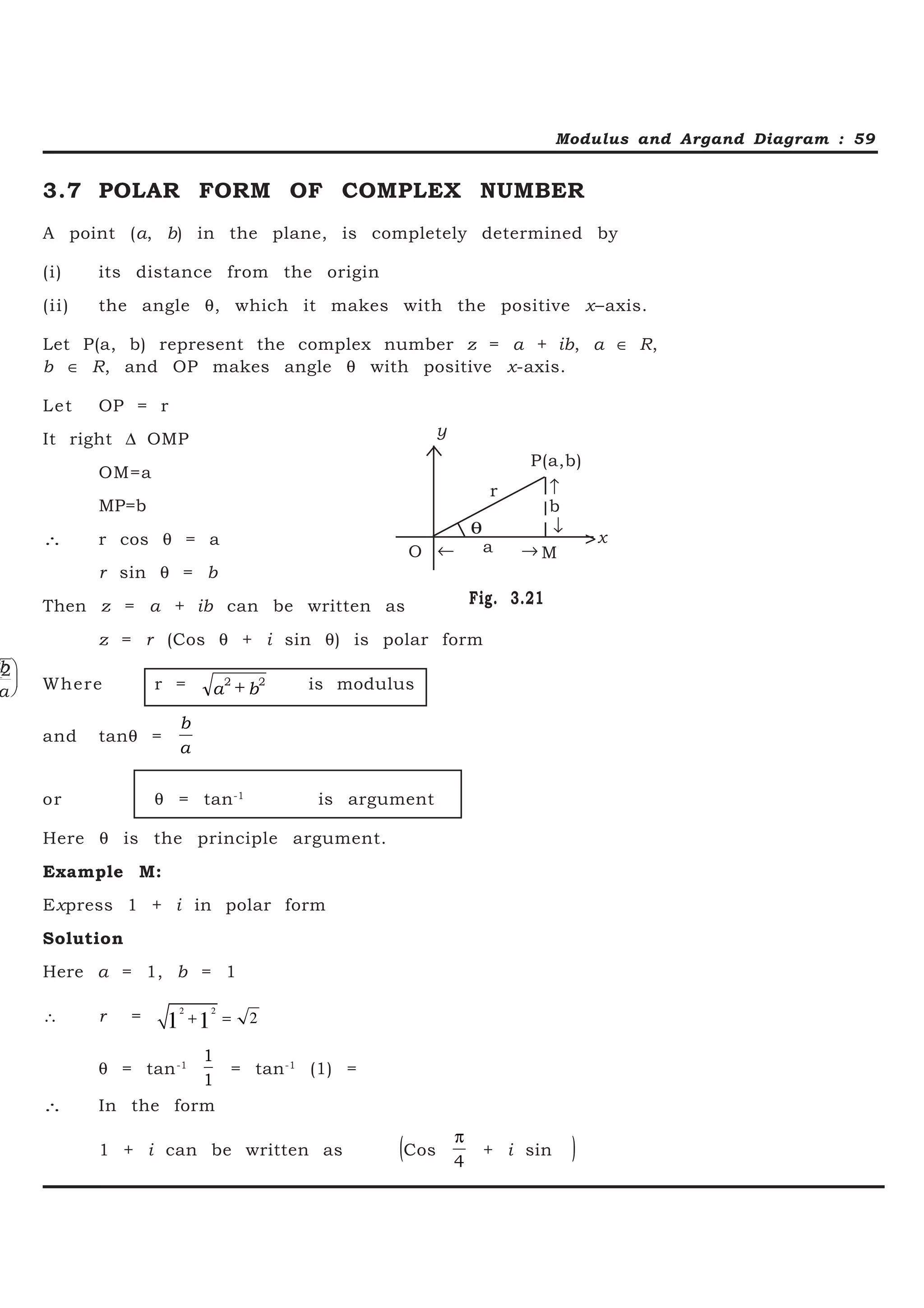 Modulus and argand diagram | PDF