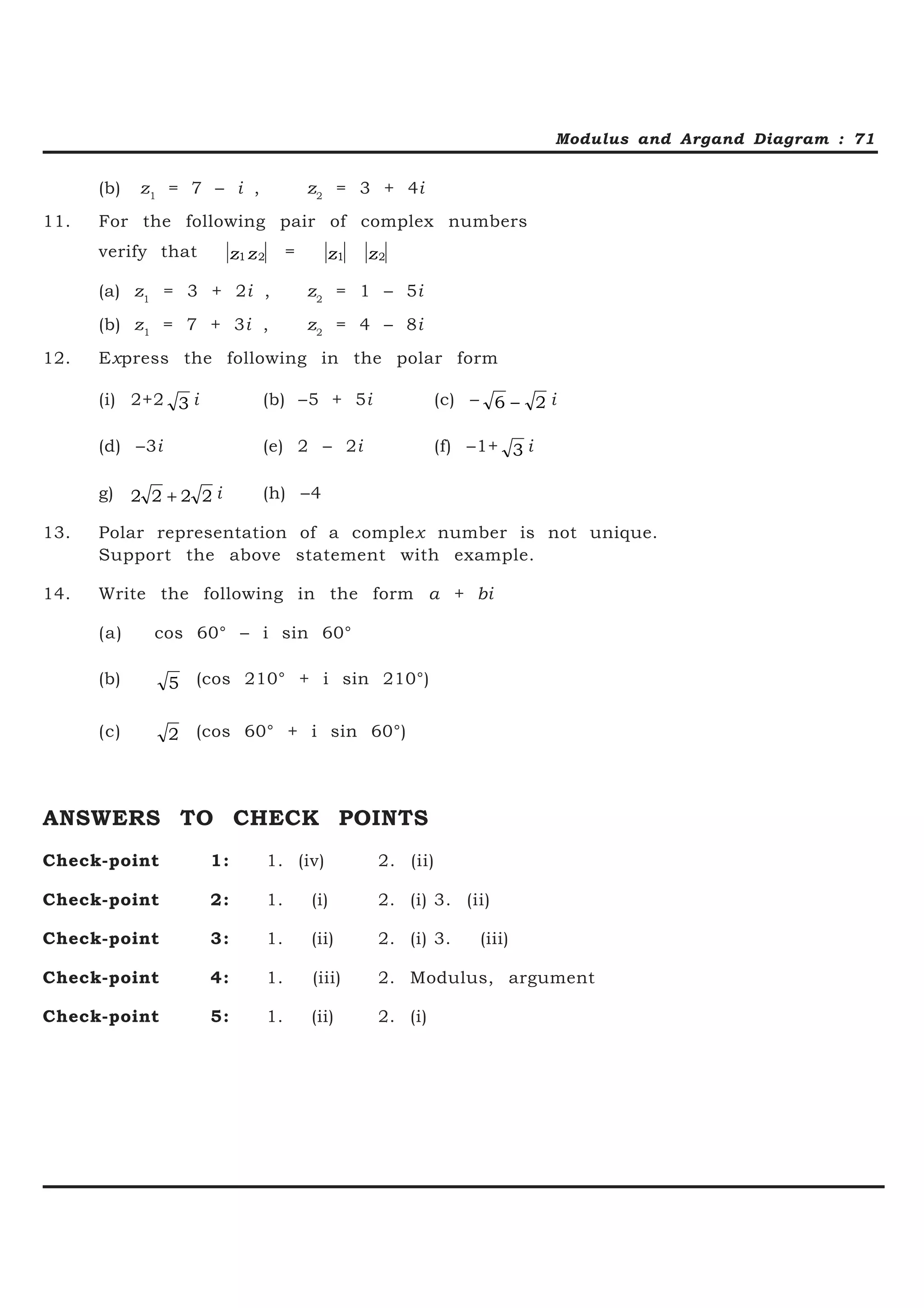 Modulus and argand diagram | PDF
