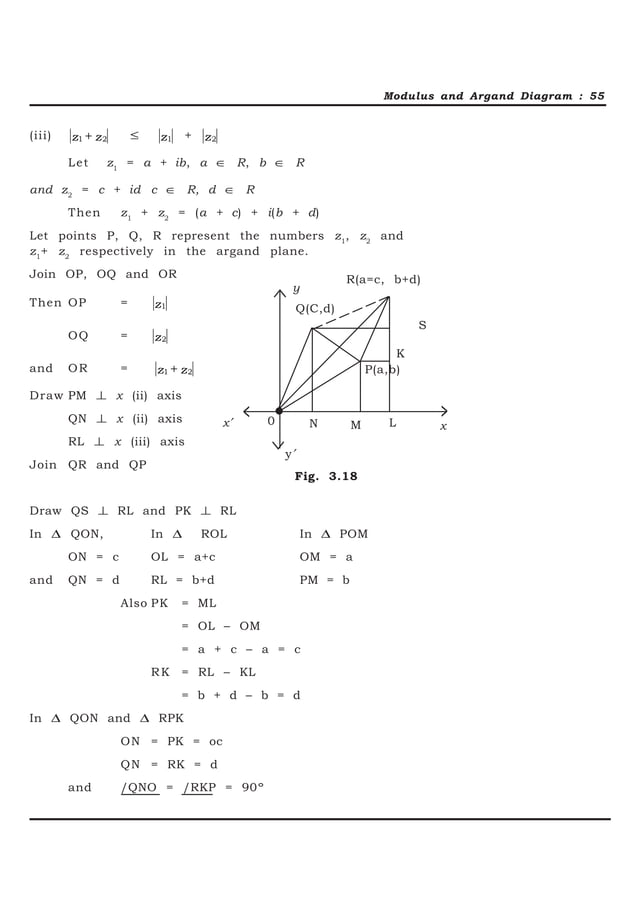 Modulus and argand diagram | PDF