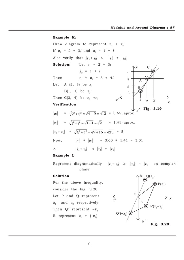 Modulus and argand diagram | PDF
