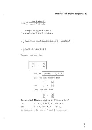 Modulus and argand diagram | PDF