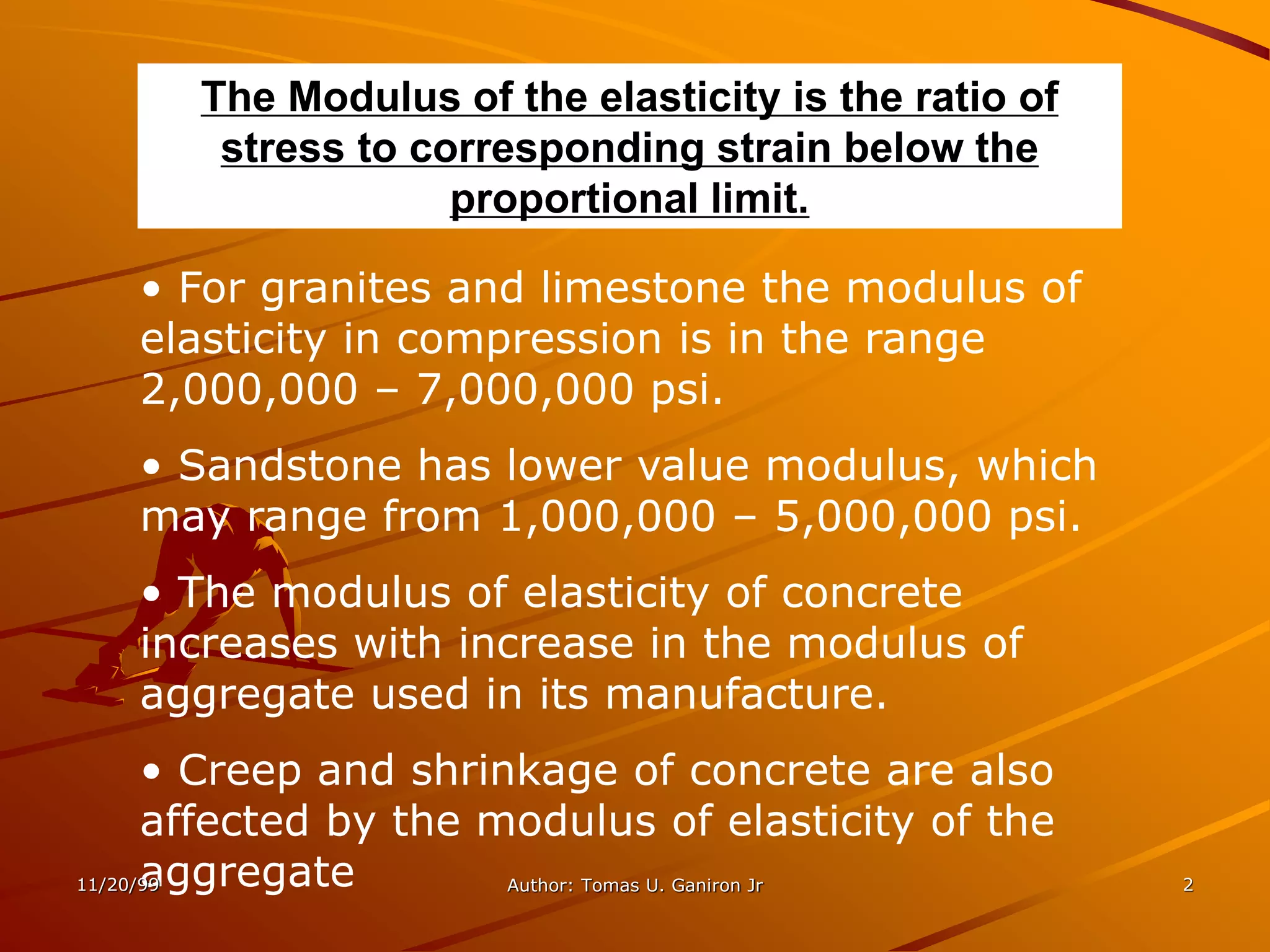 Modulus of Elasticity and Strength | PDF