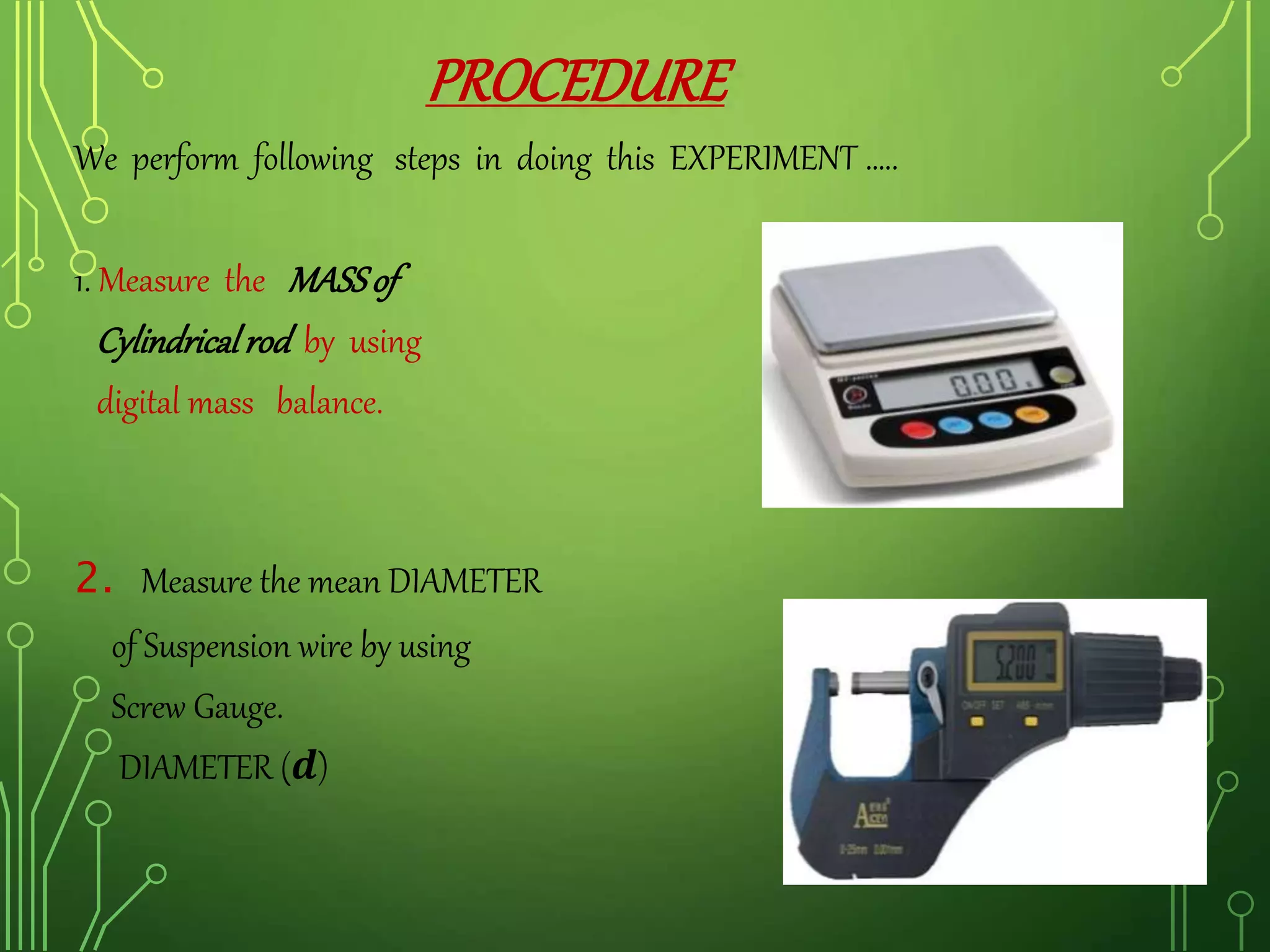Modulus of rigidity of a given wire by oscillating method | PPTX