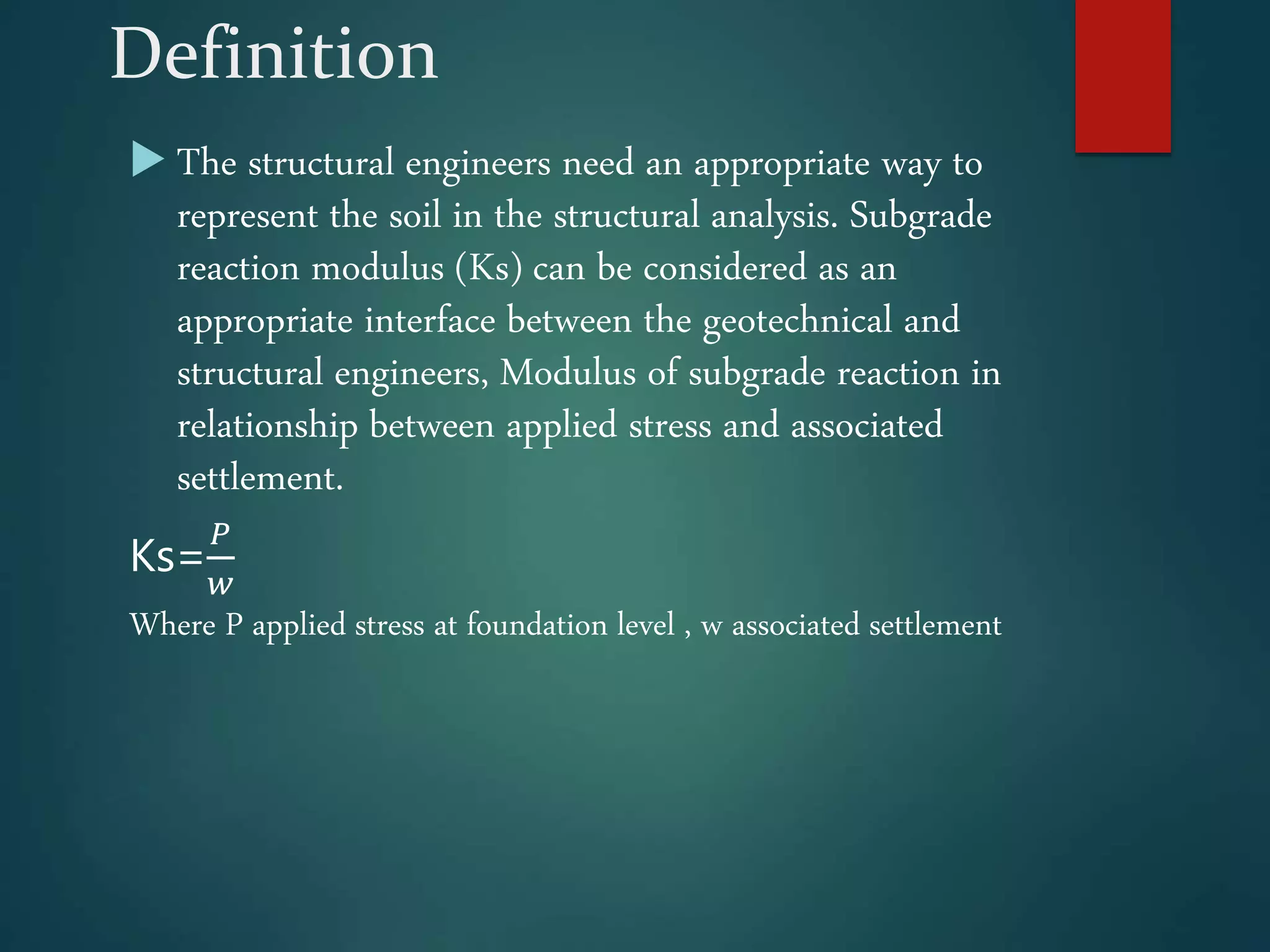 Modulus Of Subgrade Reaction Ppt