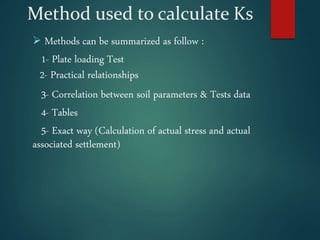 Modulus of subgrade reaction | PPTX