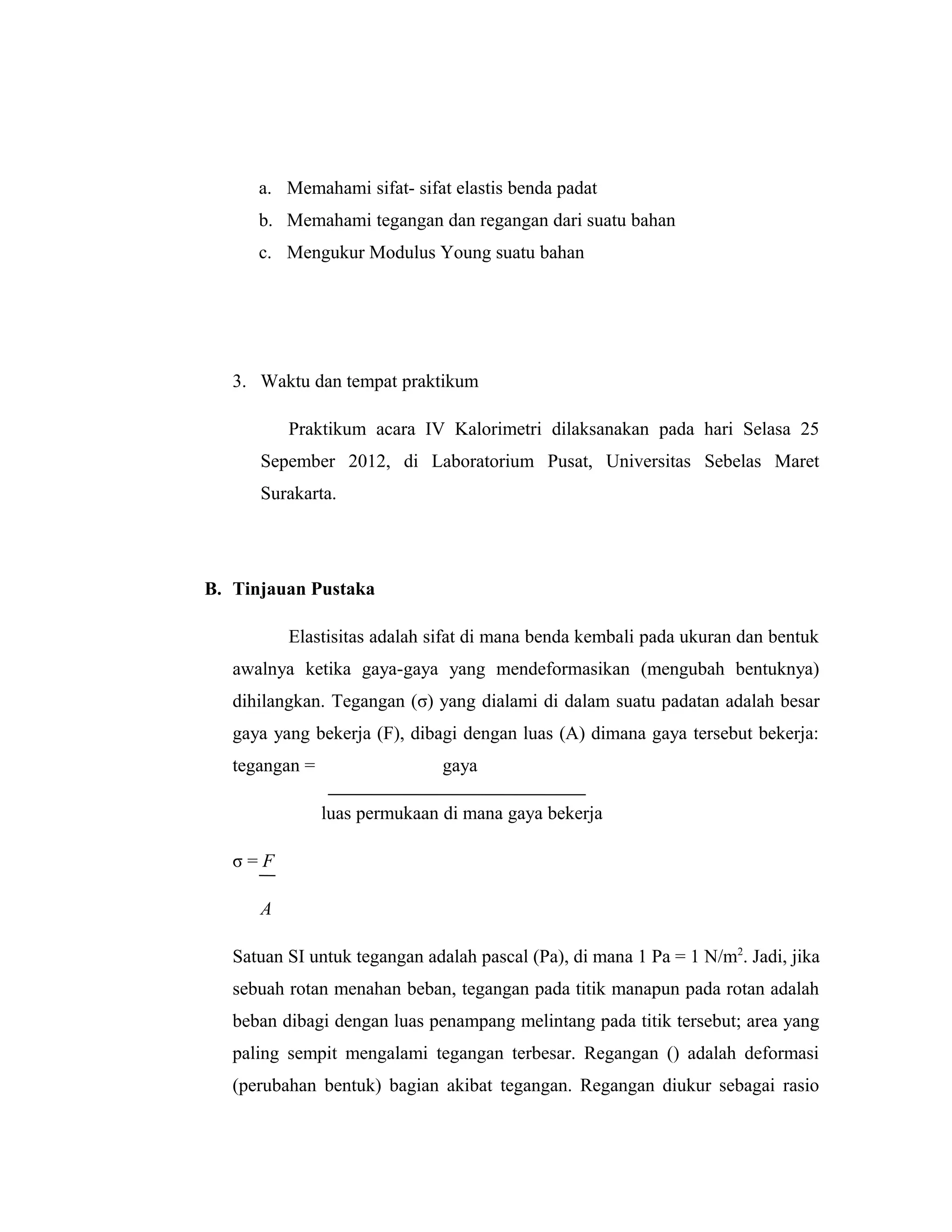 ITP UNS SEMESTER 1 Laporan Fisika Modulus young | DOC