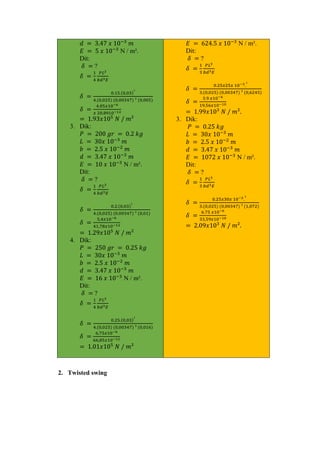 Modulus young and ayunan puntir | PDF