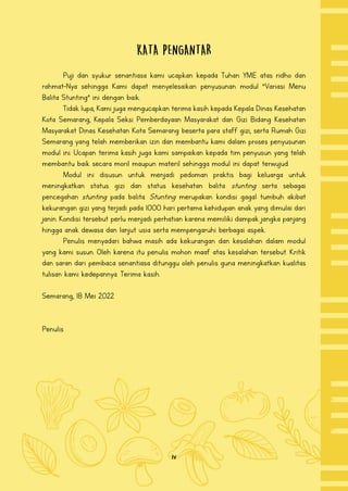 Modul menu makanan untuk anak dengan stunting | PDF