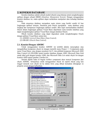 Membangun Aplikasi Database Oracle Menggunakan Visual Basic | PDF