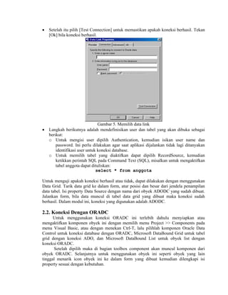 Membangun Aplikasi Database Oracle Menggunakan Visual Basic | PDF